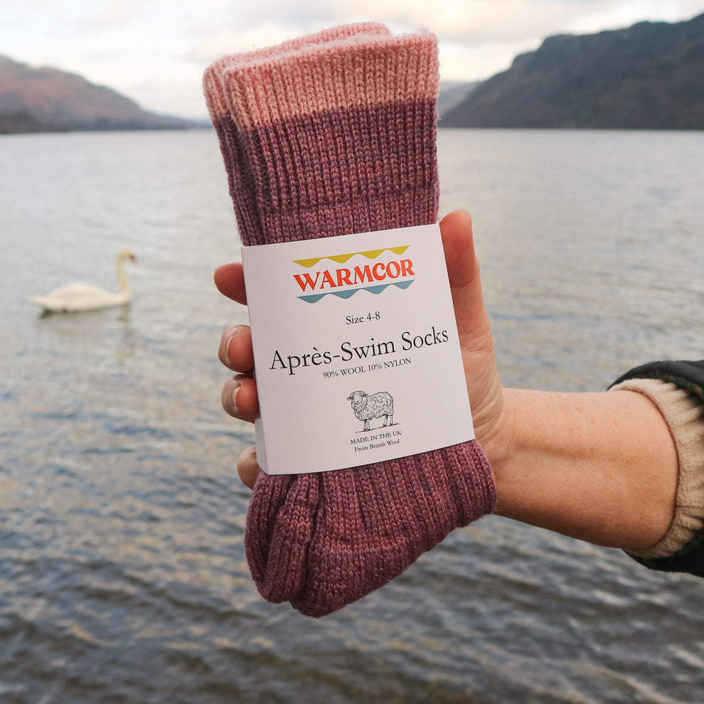 British Wool Socks - Lilac and Pale Pink – Warmcor